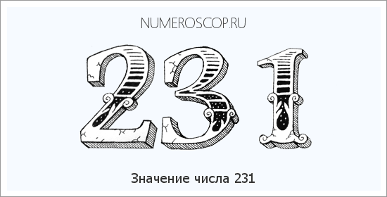 Число 0231 – Значение цифр в числе 0231 по ангельской нумерологии